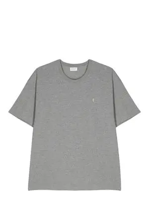 Saint Laurent Cassandre T Shirt - Gris Chine/jaune