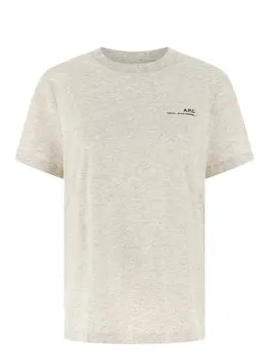 A.p.c. Logo Print T-shirt - Beige