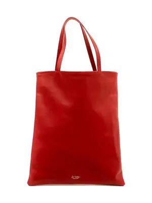 LA ROSE Leather Tote Bag - Red