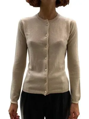 LA ROSE Cashmere Cardigan - Avorio