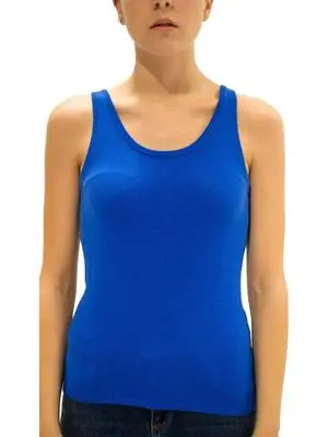 LA ROSE Canotta Cash Tank - Bluette