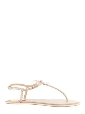 Rene Caovilla Leather Thong Sandals - Pink
