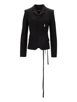 ANN DEMEULEMEESTER Pelagie Slim-fit Deconstructed Jacket - Black
