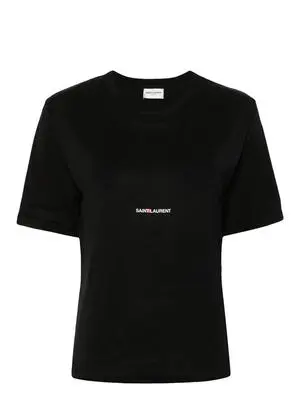 Saint Laurent Logo Print T-shirt - Nero