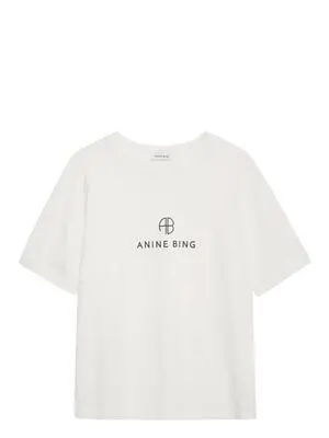 ANINE BING Jaylin Tee Monogram - Ivory
