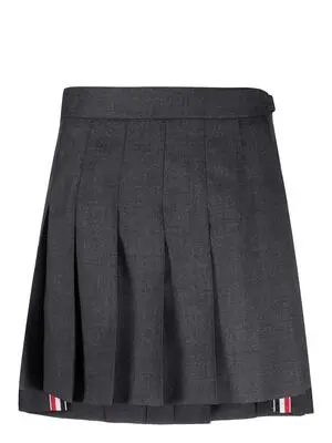 Thom Browne Pleated Mini Skirt - Dark Grey