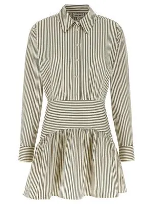 STAUD Rocco Striped Mini Dress
