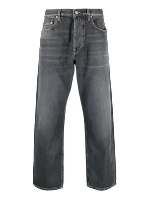 GOLDEN GOOSE Cory Loose Skate Medium Washed Denim Pant - Black