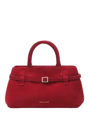 Manu Atelier Le Cambon 25 Suede Bag - Red