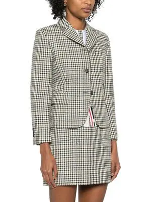 Thom Browne High Break Exposed Catch Vent Sportcoat - Blk/wht