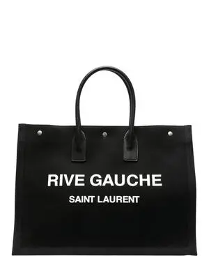 Saint Laurent Rive Gauche Large Tote Bag - Nero/bianco/nero/ner