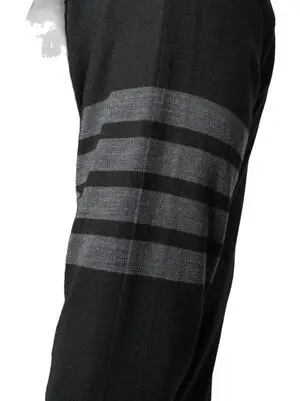 Thom Browne Pullover With Signature Stripe - Black