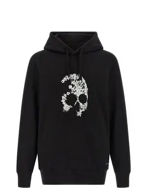 Alexander McQueen Hoodie With Skull Print - White/black