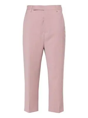 Rick Owens Pressed Creased Wool Trouser - Dusty Pink