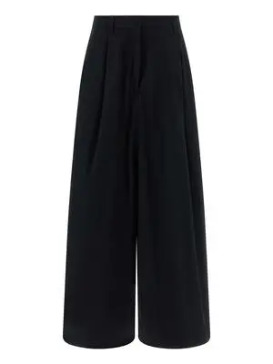 THELATEST Cotton Gabardine Flared Skirt - Black