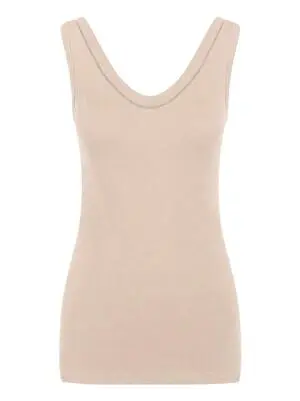 Brunello Cucinelli Cotton Tank Top - Beige