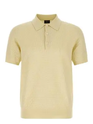 Brioni Weaving Polo Plot - Yellow