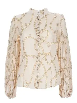 Zimmermann Pleated Blouse - Ivory