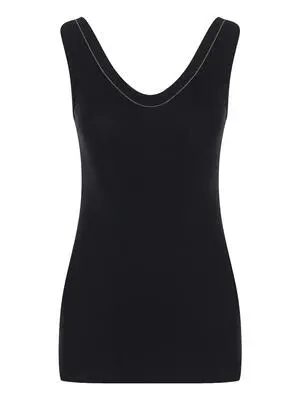 Brunello Cucinelli Cotton Tank Top - Black