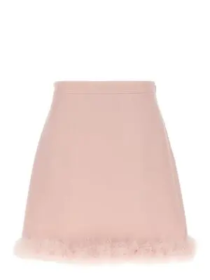 Valentino Garavani Feathers Mini Skirt - Pink