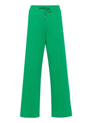 PAROSH Logo Embroidered Straight Leg Pants - Verde