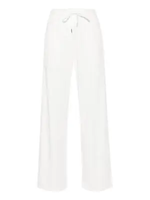 PAROSH Logo Embroidered Straight Leg Pants - Panna