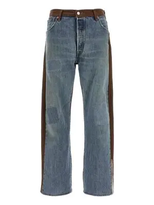 B Sides Vintage Straight Rework Halfsie' Jeans - Blue