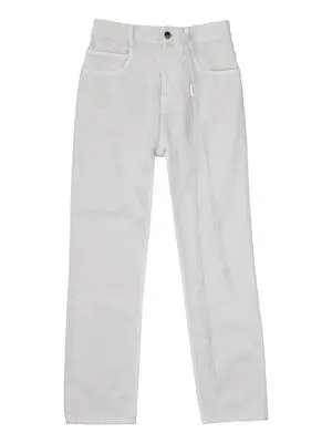 ANN DEMEULEMEESTER Herme Cropped Denim Trousers - Ivory