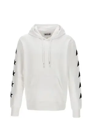 GOLDEN GOOSE Cotton 'Alighiero' Hoodie White/black