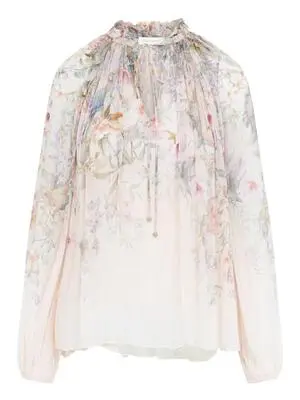 Zimmermann Rebellion Printed Blouse - Beige