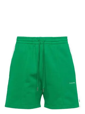 PAROSH Striped Jersey Shorts - Verde
