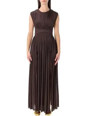 Zimmermann Hypnotic Pleated Maxi Dress - Brown