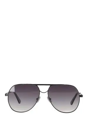 GOLDEN GOOSE Aviator Carter Metal - Gunmetal/ Grey
