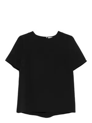 PAROSH Short Sleeve Blouse - Nero