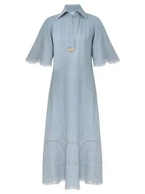 Zimmermann Daylight Denim Midi Dress - Baby Blue