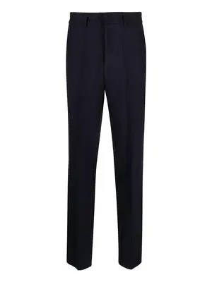 PAROSH Virgin Wool Tailored Trousers - Blu