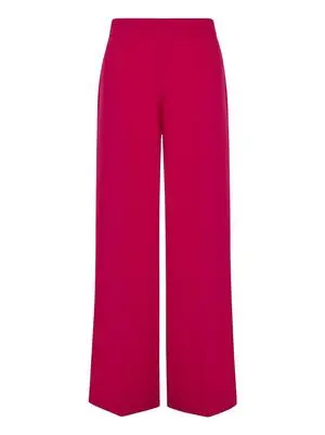 PAROSH Wide Leg Trousers - Rosso Scuro