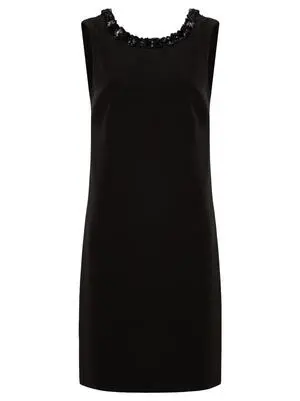 PAROSH Sequin Embellished Column Dress - Nero