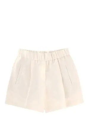 Brunello Cucinelli Linen Blend Shorts - Ivory