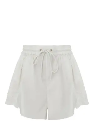 Zimmermann Daylight Cotton Shorts - Ivory