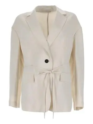 Brunello Cucinelli Belted Jacket - Ivory