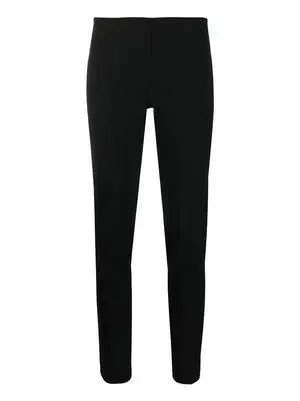 PAROSH Mid-rise Tapered Virgin Wool Trousers - Nero