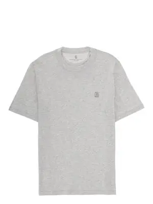 Brunello Cucinelli T Shirt With Logo - Grey