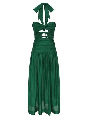 Zimmermann Midi Dress With Knots - Green