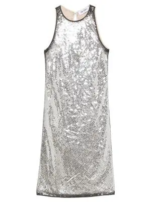 Attico Sequin Embellished Mini Dress - Silver