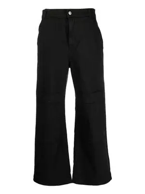 PAROSH Low Rise Wide Leg Jeans - Nero