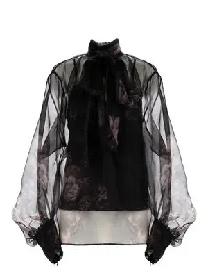 Zimmermann Blouse With Lavalliere - Black