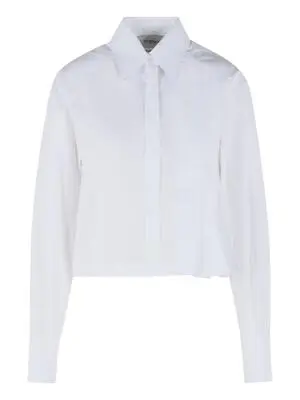 SPORTMAX SPORTMAX Certo Cotton Poplin Cropped Shirt