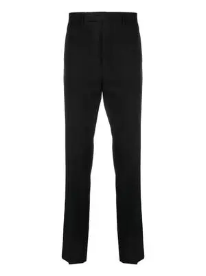 Rick Owens Off-centre Tapered Trousers - Black