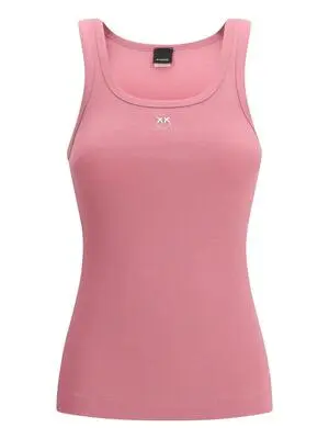 Pinko Stretch Cotton Tank Top - Pink